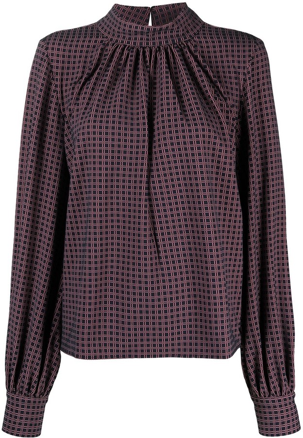 Stine Goya Eddy check print blouse - ShopStyle Longsleeve Tops