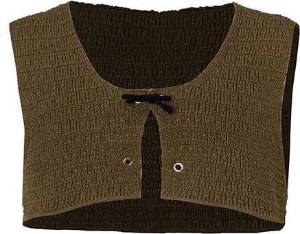 Willyacos Green Ogre Costume Knitted Cardigan Sweater Vest Crop Top ...