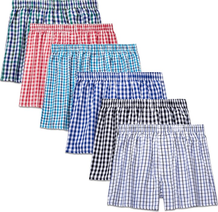IDORIC Mens Woven Boxers Underwear Cotton Boxers for Men - ShopStyle