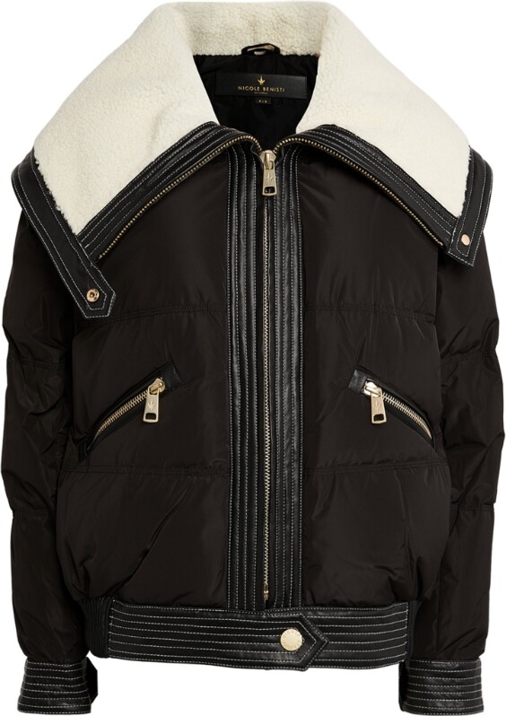 Nicole Benisti Shearling-Collared Williams Puffer Jacket - ShopStyle