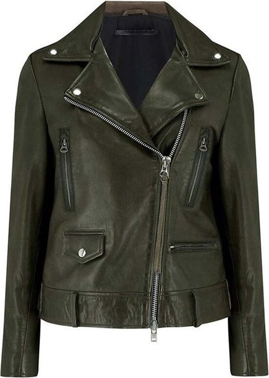 MDK - Seattle new thin leather jacket - dark green - ShopStyle