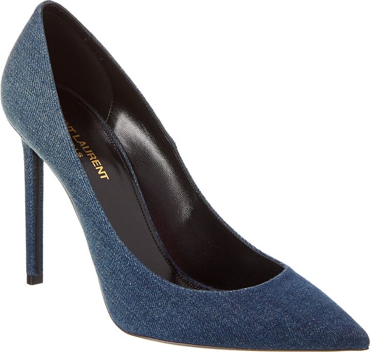 Saint Laurent Denim Pump - ShopStyle