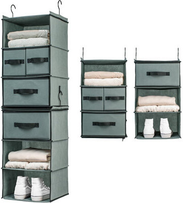 XMAX FURNITURE 6 Shelf Seperable Hanging Closet Organizer And Storage ...