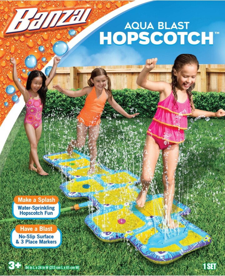 Banzai Aqua Blast Hopscotch Sprinkler Game with No-Slip Surface ...