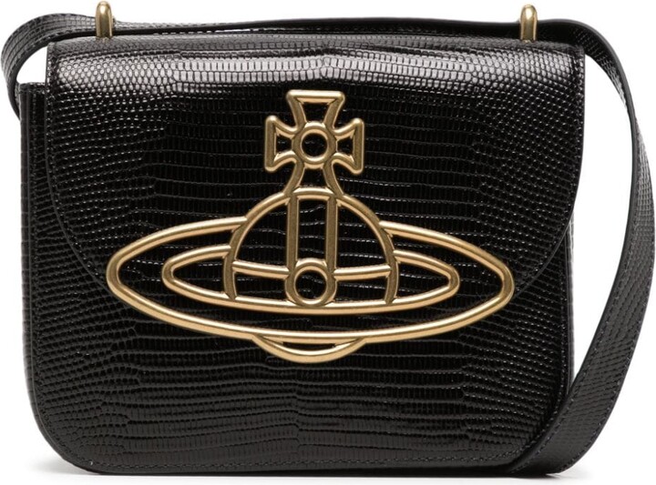 Vivienne Westwood Linda Orb-plaque leather crossbody bag - ShopStyle