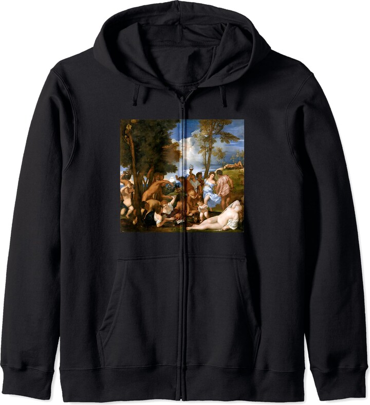 RelaxArtWorld The Bacchanal of the Andrians by Titian Zip Hoodie ...