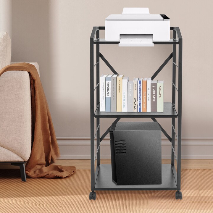 Modern 3-Tier Storage Stand Printer Shelf with Wheels - ShopStyle Home ...