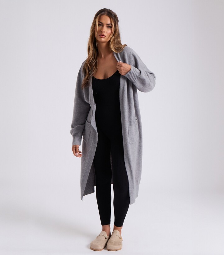 Women's Grey Longline Cardigan Urban Bliss - ShopStyle