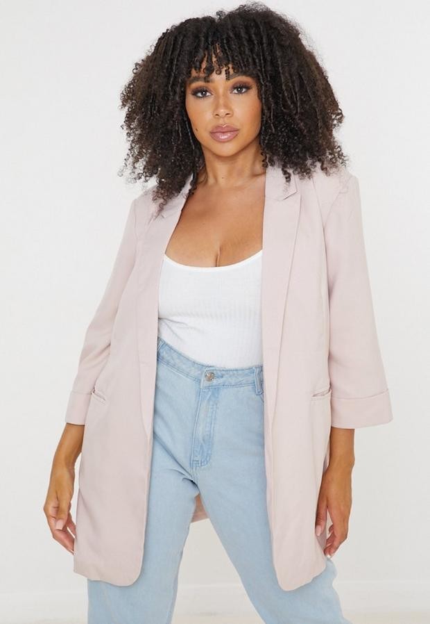 Missguided Plus Size Stone Basic Blazer - ShopStyle