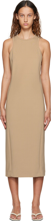 Max Mara Brown Derris Midi Dress - ShopStyle