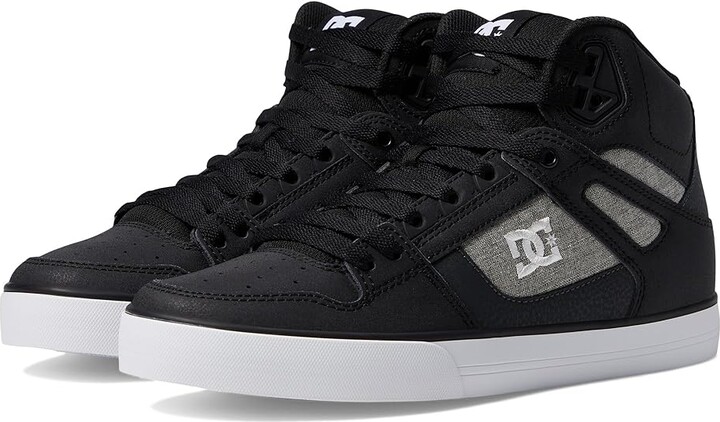 DC High-Top WC (Black/White/Armor) Men's Skate Shoes - ShopStyle