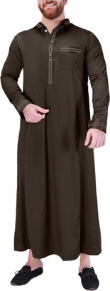 MODSGUE Kaftan Men's Ramadan Travel Bathrobe Ethnic Prayer Clothing ...
