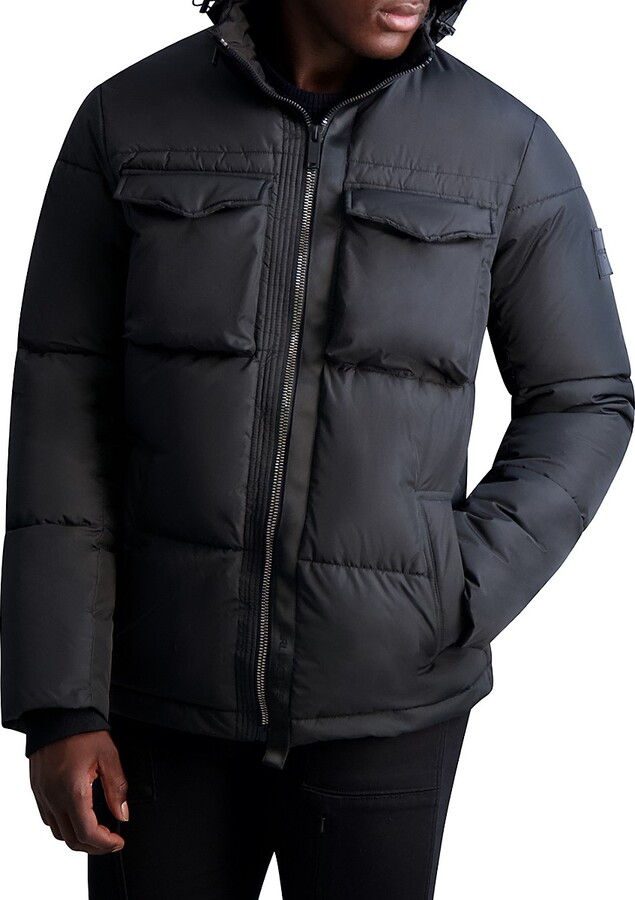 Karl Lagerfeld Paris Utility Puffer Jacket - ShopStyle