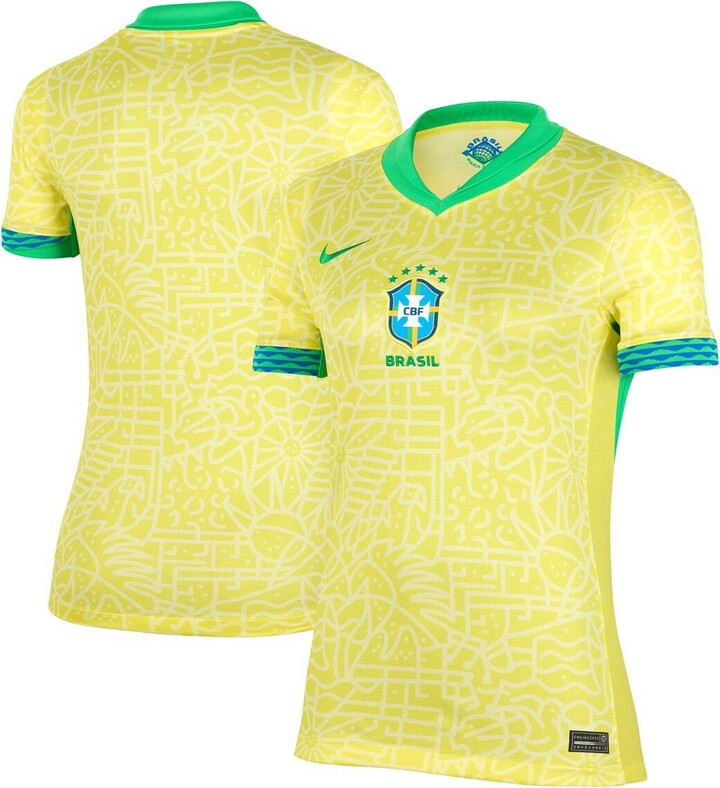 Nike Women's Yellow Brazil National Team 2024 Home Stadium Replica ...