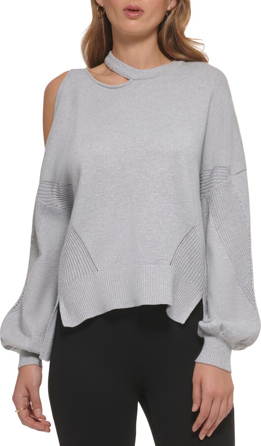 DKNY Cutout Asymmetric Sweater - ShopStyle