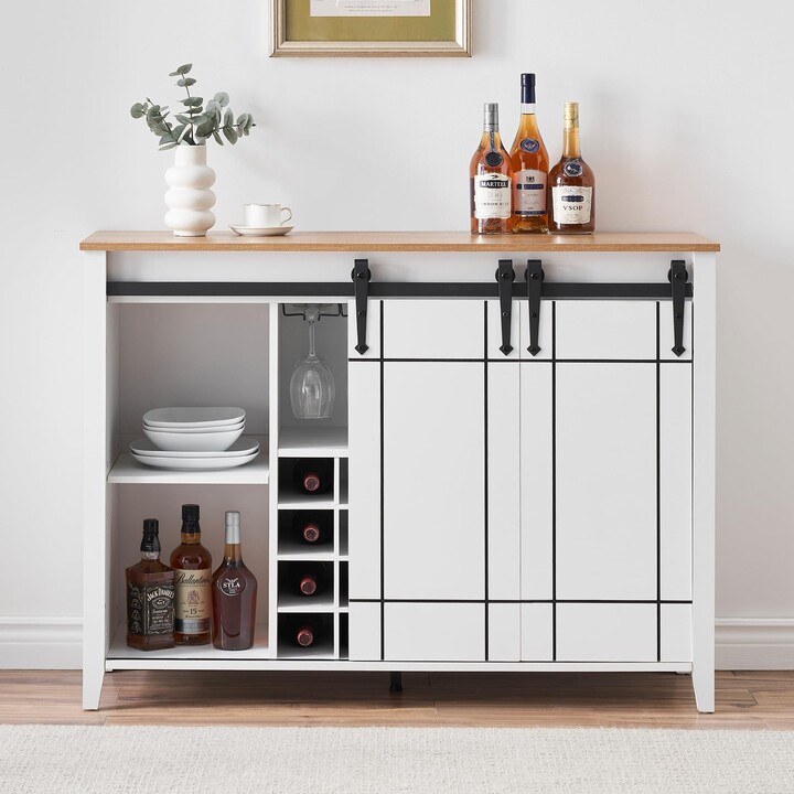 IDEALHOUSE Farmhouse Coffee Bar Cabinet with Storage - ShopStyle