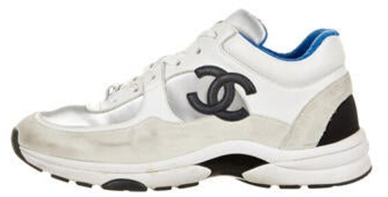 Chanel Interlocking CC Logo Leather Sneakers - ShopStyle