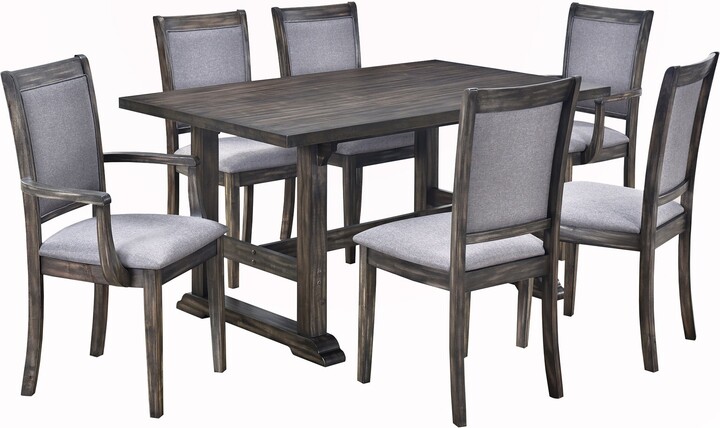 7-Piece Trestle Dining Table Set - ShopStyle