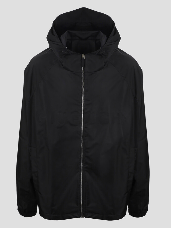 Givenchy windbreaker in padded technical nylon with heat-bonded front ...