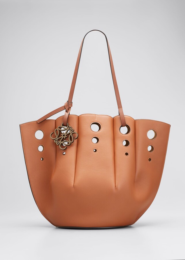 Loewe Shell Perforated Calfskin Tote Bag - ShopStyle
