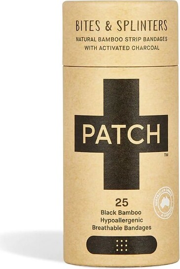 Patch Bandages Patch Bamboo Adhesive Strips with Charcoal, 25 Count, 3 ...