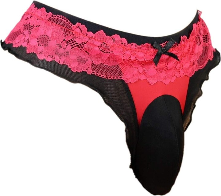 aishani men's pouch briefs panties men's lace thong G-string bikini ...