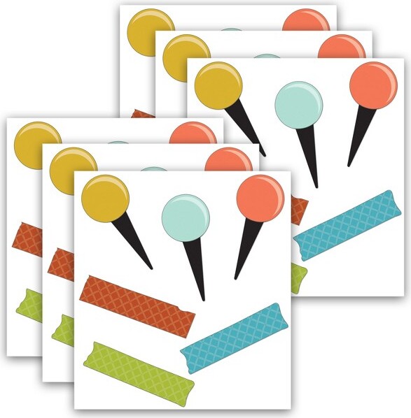Carson Dellosa Education Let's Explore Pins & Tape Mini Cut-Outs, 60 ...