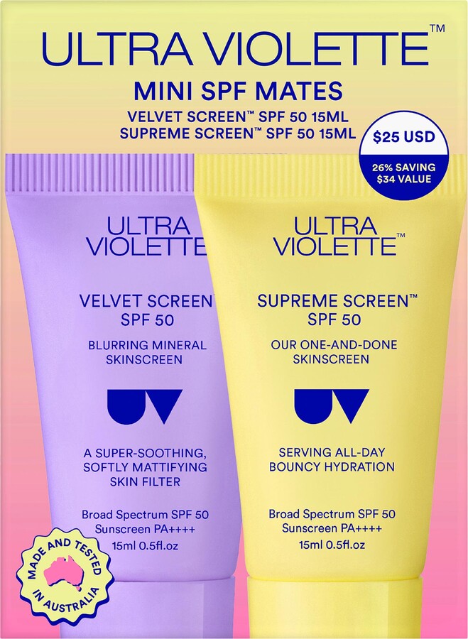 Ultra Violette Mini SPF Mates SPF 50 Hydrating and Mattifying Sunscreen ...