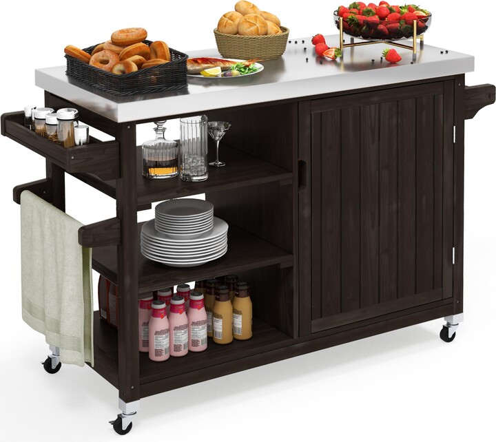 YITAHOME Patio Bar Table Storage Cabinet - ShopStyle