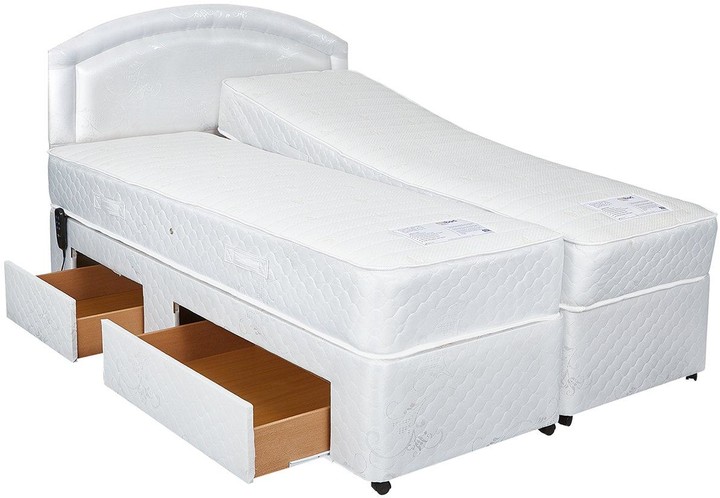 MiBed Fraiser Electrically Adjustable Divan Beds (2 x Linked Beds) with 800 Pocket Memory ...