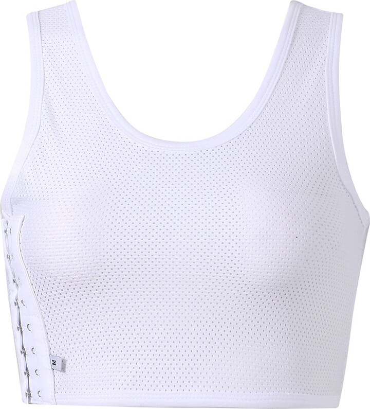 inlzdz Womens Tomboy Lesbian Super Flat Chest Binder Sports Bra Tank ...