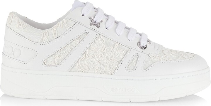 Jimmy Choo Hawaii Lace Low-Top Sneakers - ShopStyle