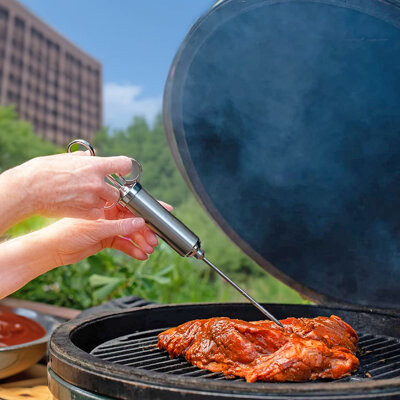 FixtureDisplays Meat Injector Syringe BBQ Injection Kit for Smoking ...