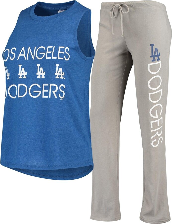 Concepts Sport Women's Gray and Royal Los Angeles Dodgers Meter Muscle ...