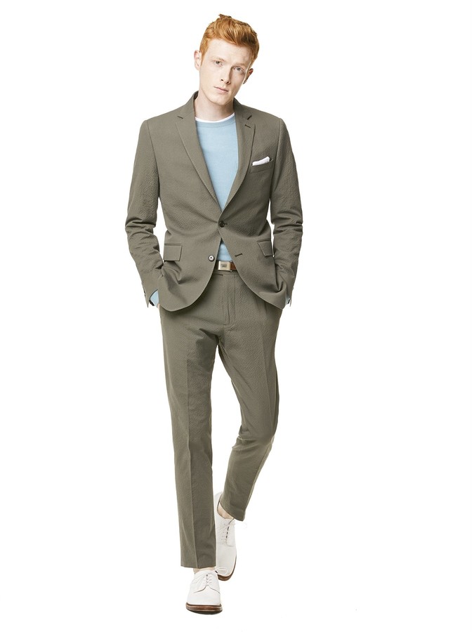 Todd Snyder Seersucker Sutton Suit Jacket in Olive - ShopStyle