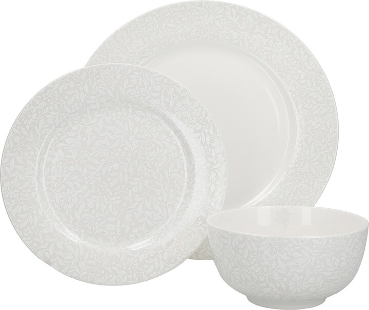 Dunelm Chartwell 12 Piece Dinner Set Light Grey - ShopStyle Drinkware ...