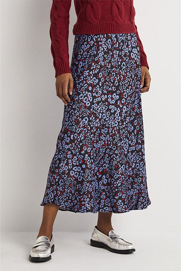Boden Satin Bias-Cut Midi Skirt - ShopStyle
