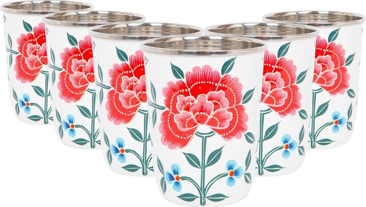 Billy Can Hand-Painted Picnic Cups - 300ml - Cotton Peony - ShopStyle ...