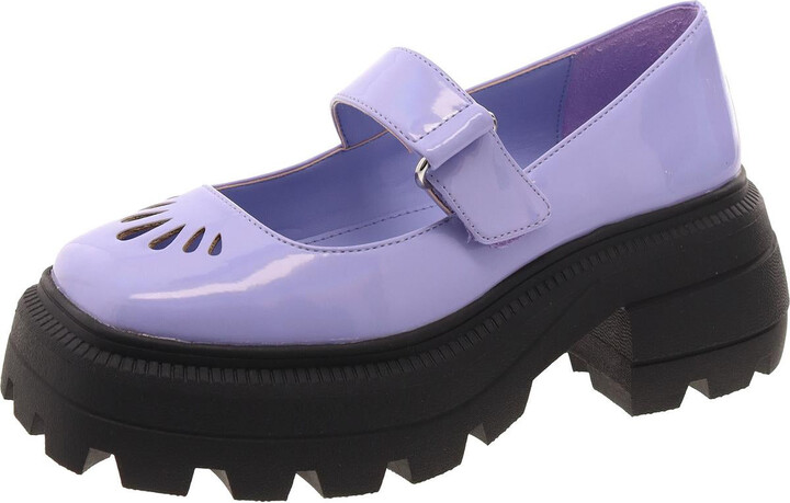 Katy Perry The Geli Combat Mary Jane Womens Patent Block Heel Mary ...