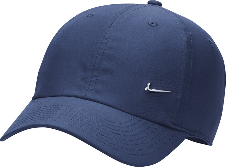 Nike Unisex Dri-FIT Club Unstructured Metal Swoosh Cap in Blue ...