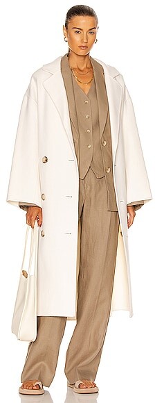 LOULOU STUDIO Borneo Coat in Ivory - ShopStyle