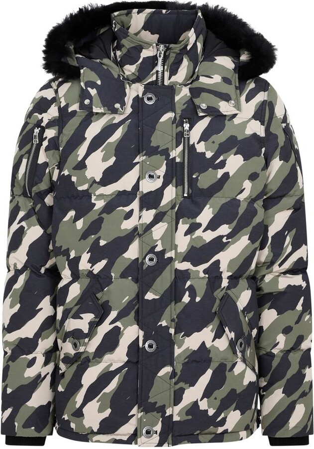 Moose Knuckles 3q Camo Down Jacket Wintercoat - ShopStyle