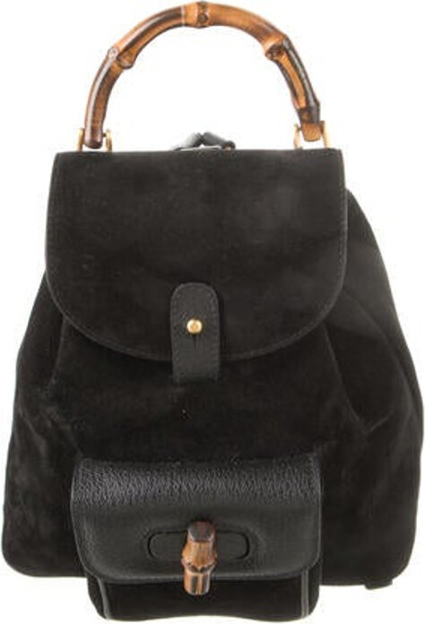 Gucci Mini Suede Bamboo Backpack - ShopStyle