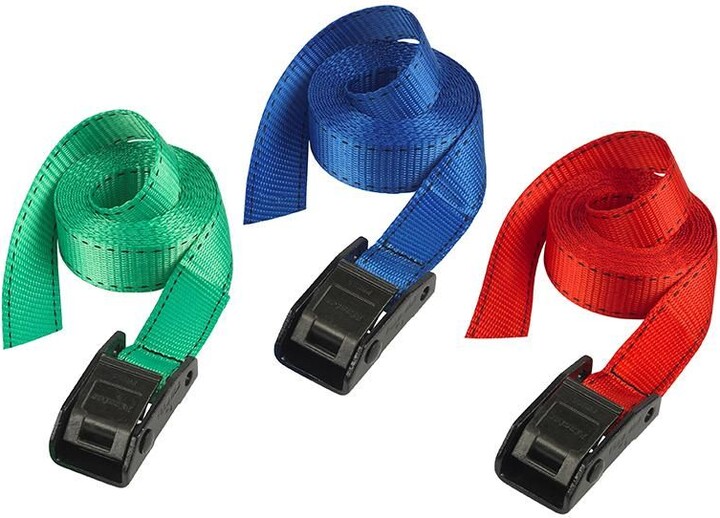 Master Lock Lashing Straps With Metal Buckle Coloured 2.5M 2 Piece ...