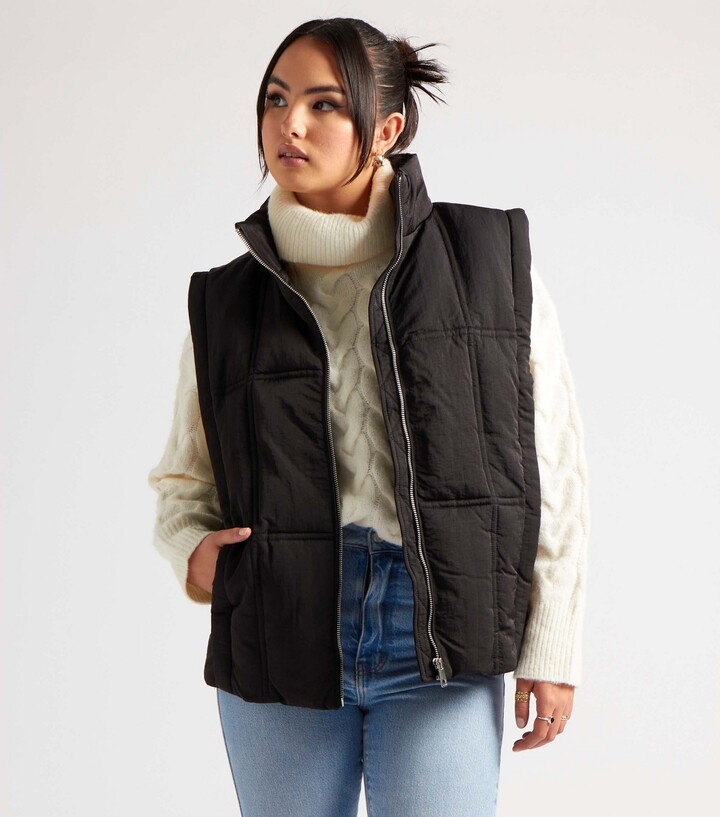 Women's Black Padded Gilet Urban Bliss - ShopStyle Outerwear