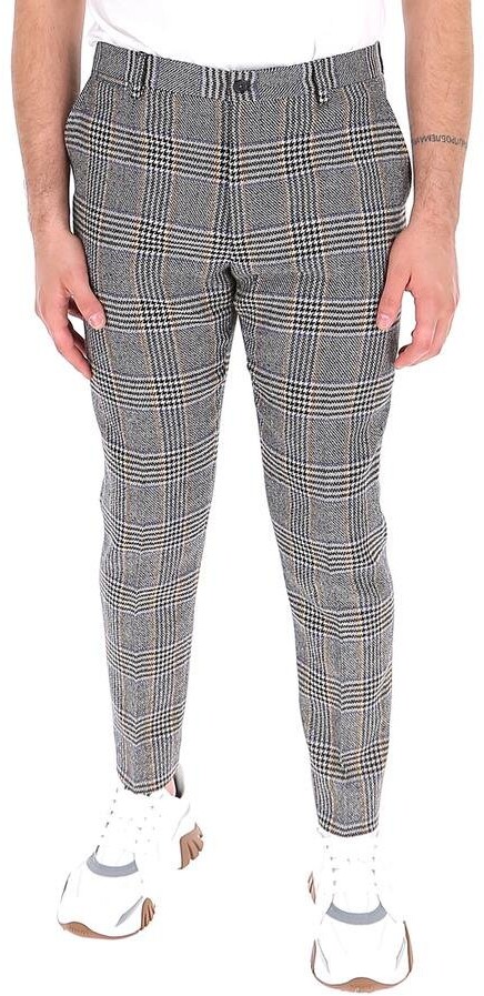 Dolce & Gabbana Check Pattern Pants - ShopStyle