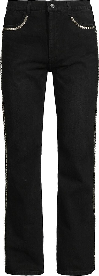 Midnight Rodeo Men's Persistence Of Memory Studded Bootcut Jeans - Jet ...