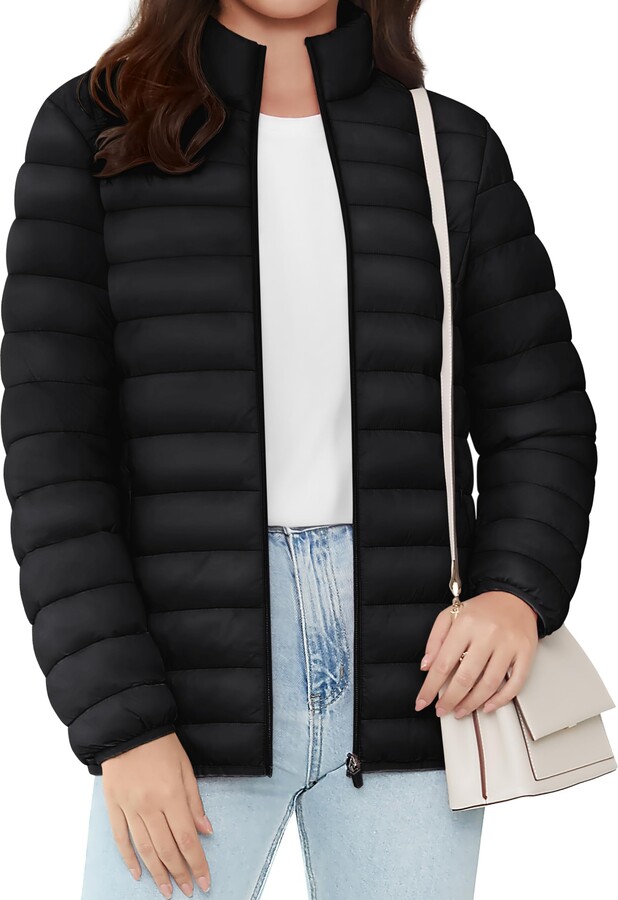 TACVASEN TAVCASEN Womens Puffer Jackets Full Zip Softshell Quilted ...