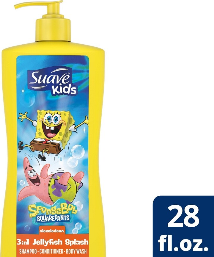 Suave Kids SpongeBob SquarePants Jellyfish Splash 2-in-1 Shampoo + Body ...