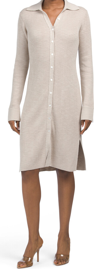 Theory Ribbed Shirt Dress - ShopStyle